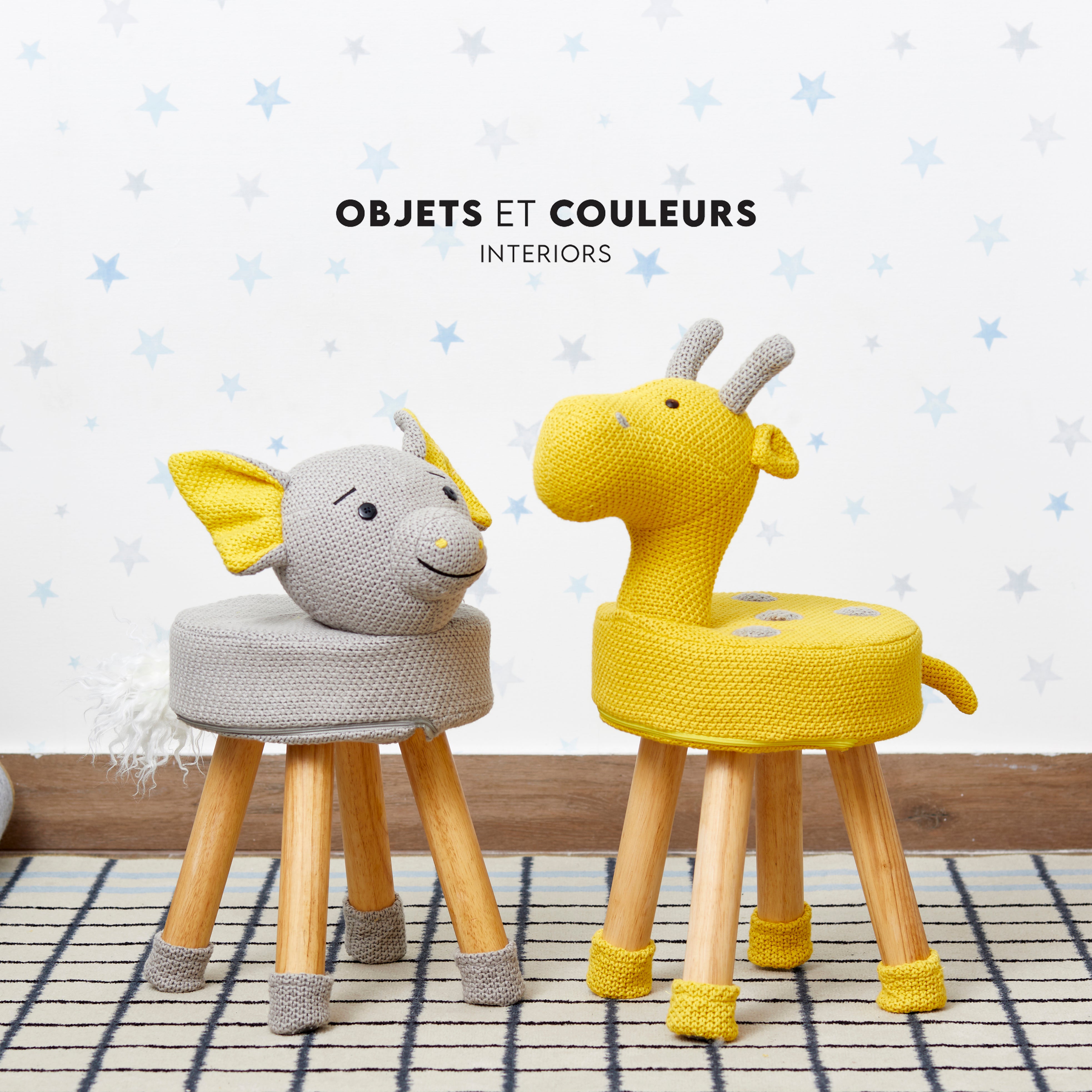 Handcrafted Kids Stool – Objets Et Couleurs Interiors